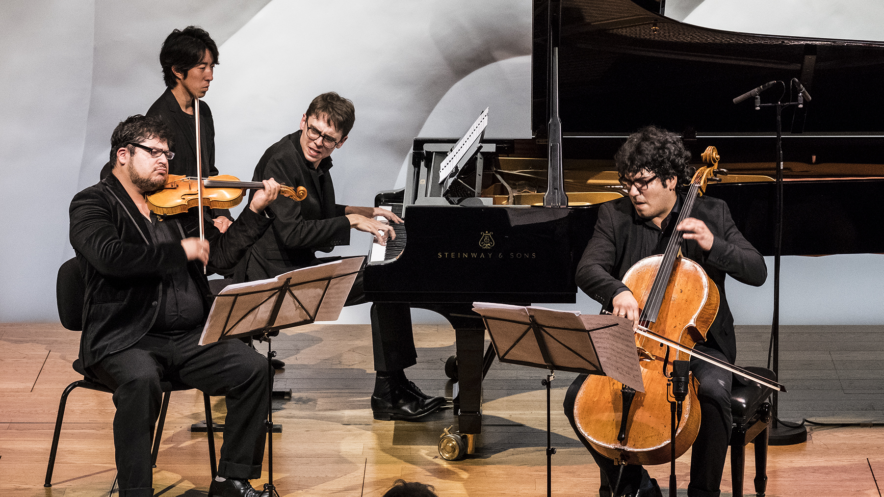 Lucas Debargue performs his own Piano Trio — With Alexandre and David ...